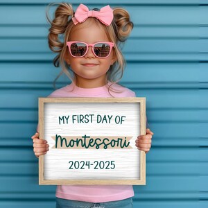 First Day of Montessori Sign, Printable First Day of Montessori Sign ...