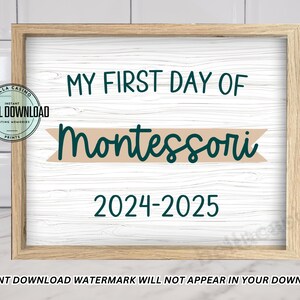 First Day of Montessori Sign, Printable First Day of Montessori Sign ...