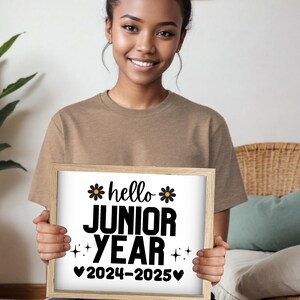 First Day of Junior Year Printable Sign Instant Digital Download Back ...