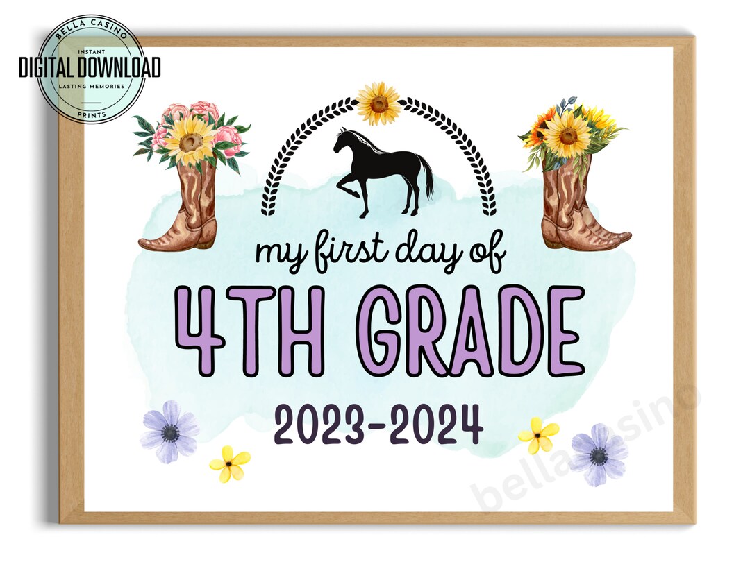First Day Of 4th Grade Sign First Day Of School Sign Etsy first-day-of-4th-grade-sign-first-day-of-school-sign-etsy