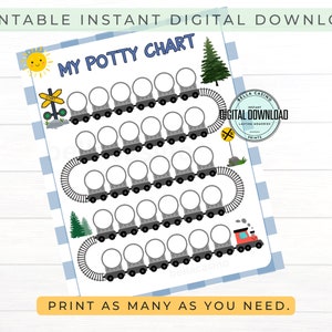 Cars Potty Training Chart Printable, Toilet Training Chart, Toileting ...