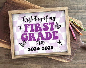 First Day of First Grade Printable Sign Instant Digital Download Back ...