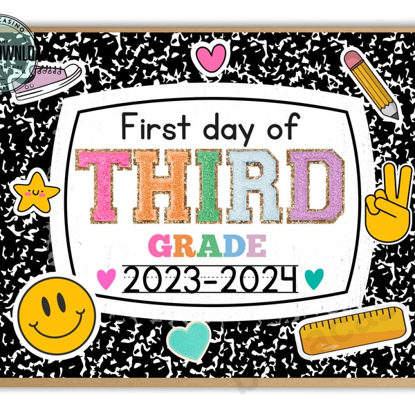 3rd Grade Sign - Etsy