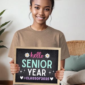 First Day of Senior Year Printable Sign - Instant Digital Download ...