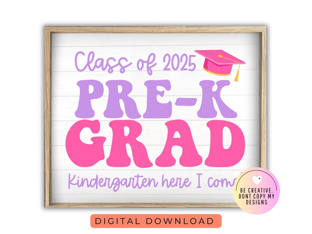 Preschool Graduate Sign, Last Day of Preschool, Printable Preschool ...