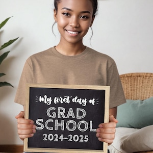 First Day of Grad School Printable Sign - Instant Digital Download ...