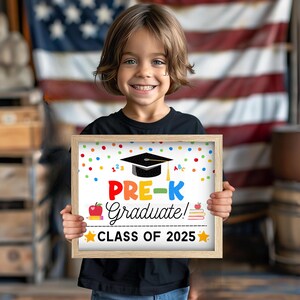 Pre-k Graduate Sign, Last Day of Preschool, Printable Preschool ...