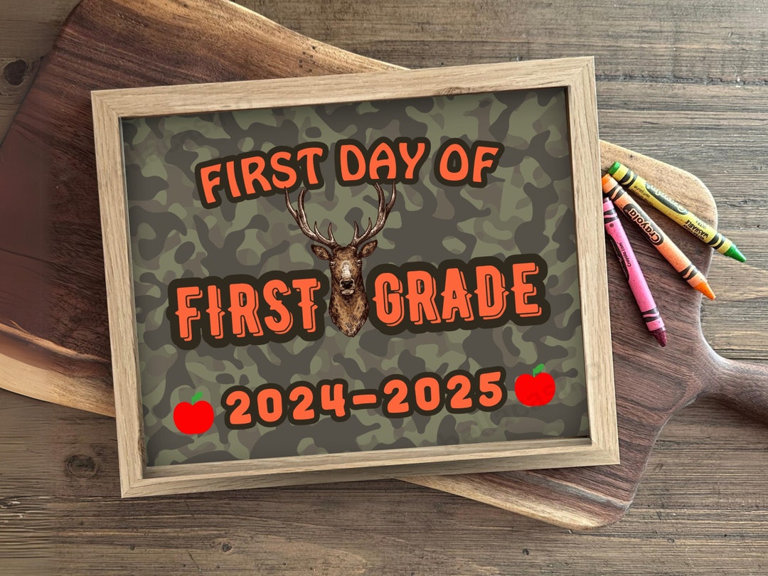Buy First Day of 1st Grade Printable Sign Instant Digital Download Back ...