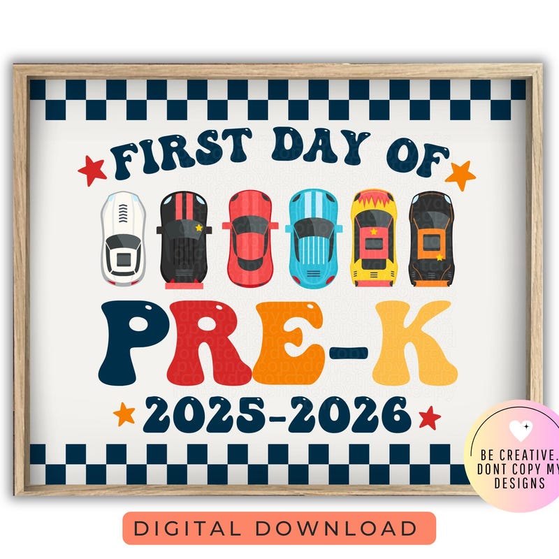 First Day of Pre K - Etsy