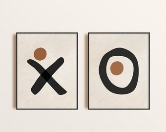 X and O Print Set - Etsy