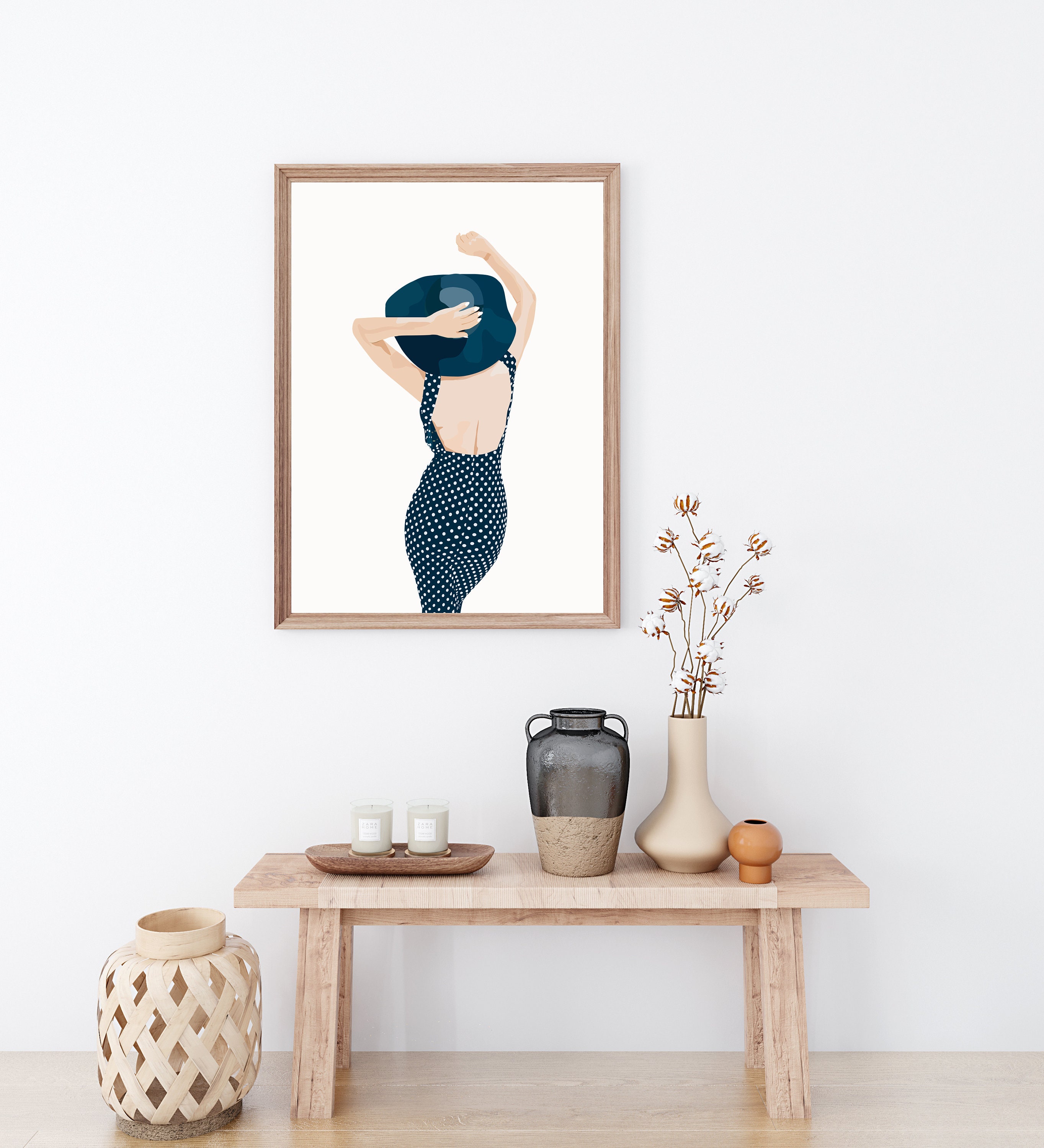 Female Wall Art Print, Modern Woman Art, Minimalist Wall Decor Art ...