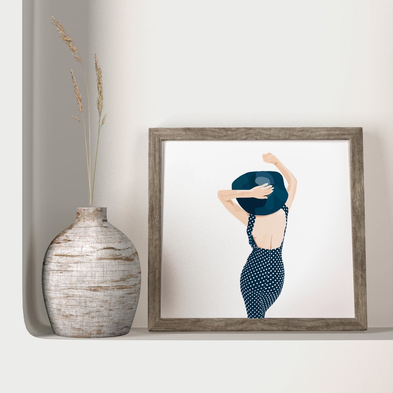 Female Wall Art Print Modern Woman Art Minimalist Wall Decor - Etsy