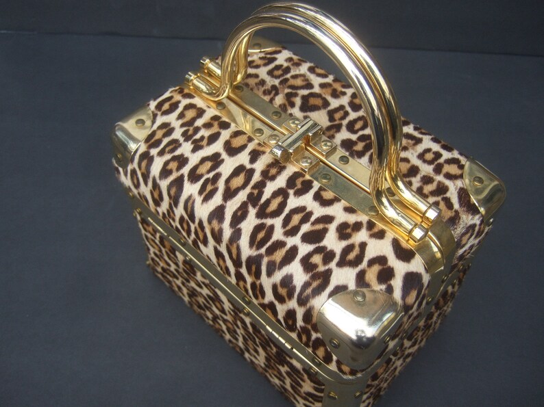Exotic Leopard Print Pony Hair Box Purse Designed by Lisette - Etsy