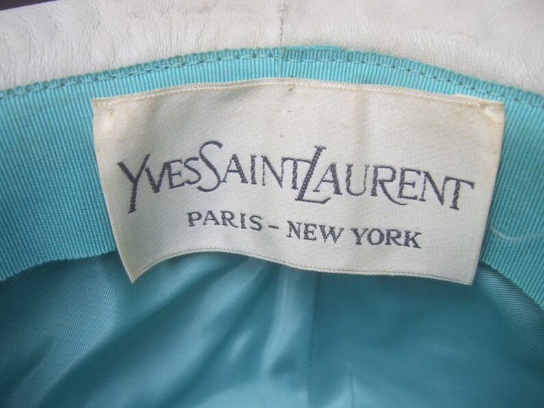 YVES SAINT LAURENT Chic Leather Ribbon Trim Hat C 1970 - Etsy