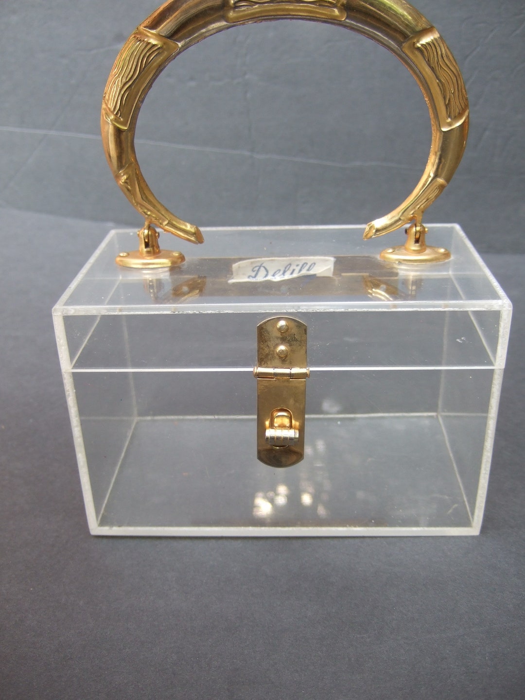 Sleek Mod Clear Acrylic Lucite Small Box Purse Handbag C 1970 - Etsy