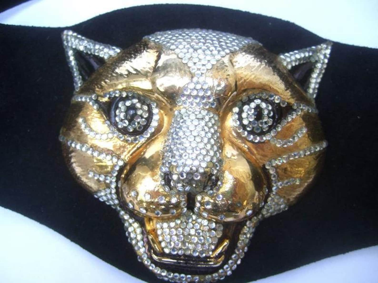 Spectacular Massive Jeweled Panther Suede Belt. 1970's - Etsy