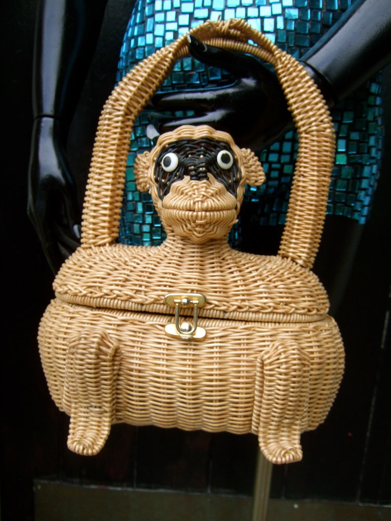 Charming Whimsical Extremely Rare Wicker Monkey Handbag - Etsy