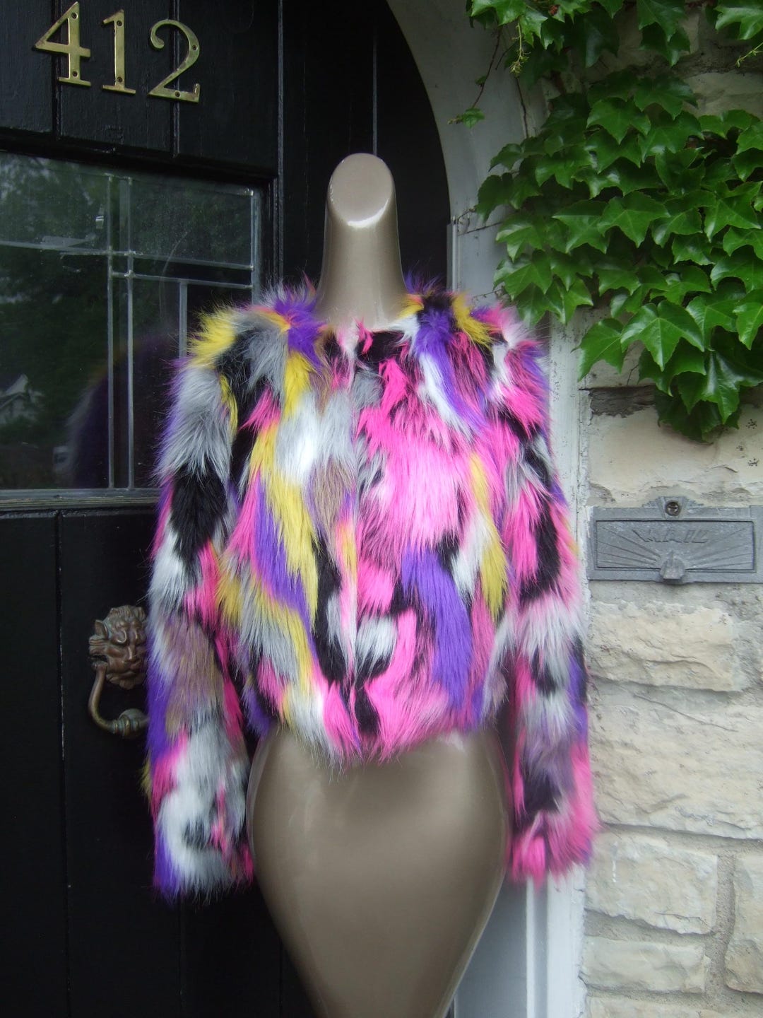 Fuzzy Neon Pastel Faux Fur Jacket C 2000 - Etsy