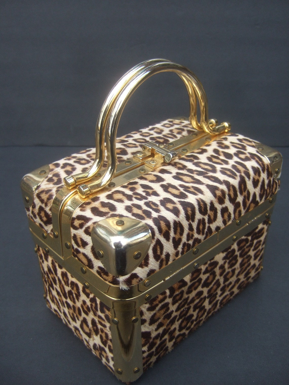 Exotic Leopard Print Pony Hair Box Purse Designed by Lisette - Etsy