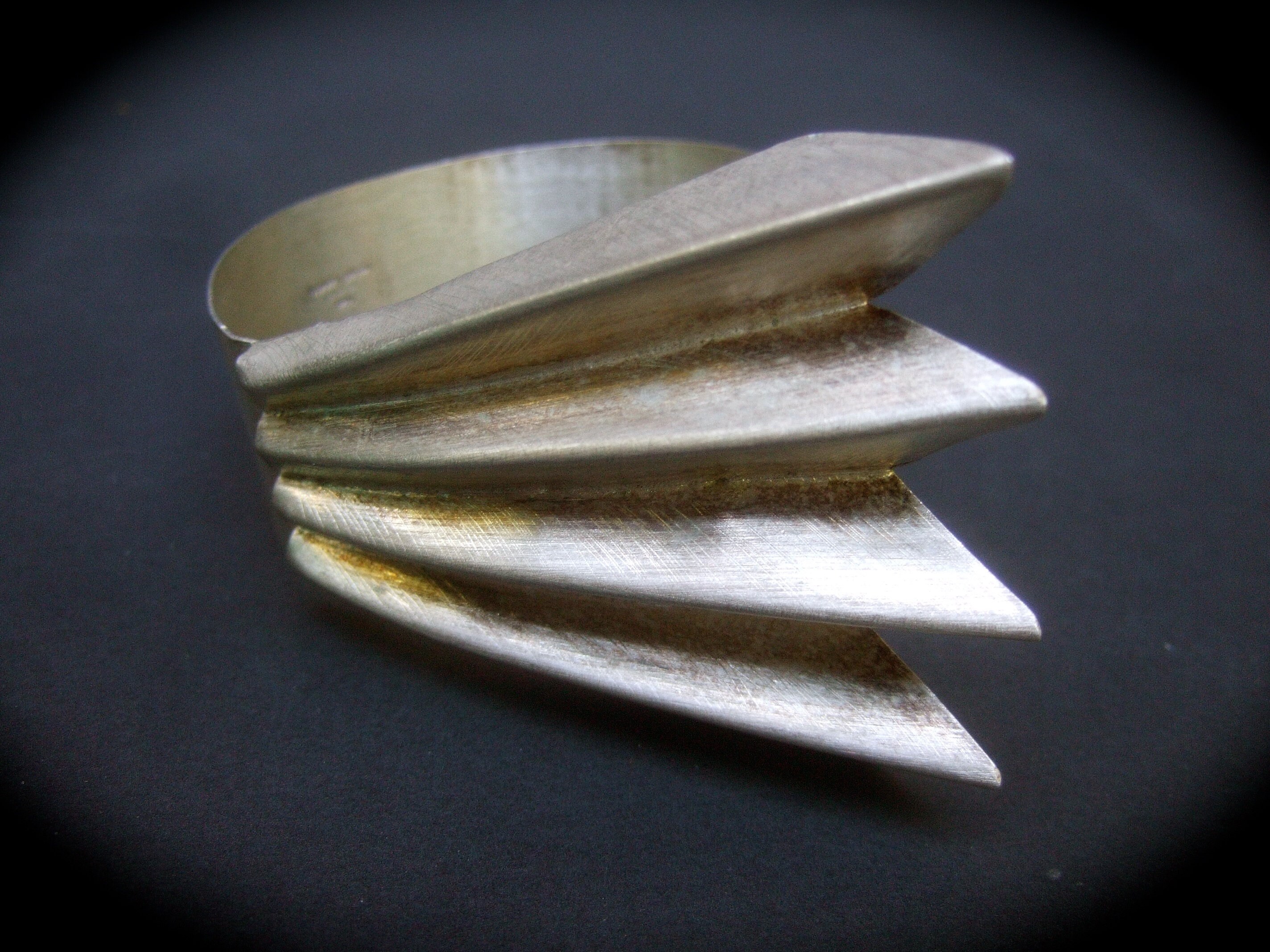 Avant-garde Sterling Silver Futuristic Artisan Cuff Wide - Etsy