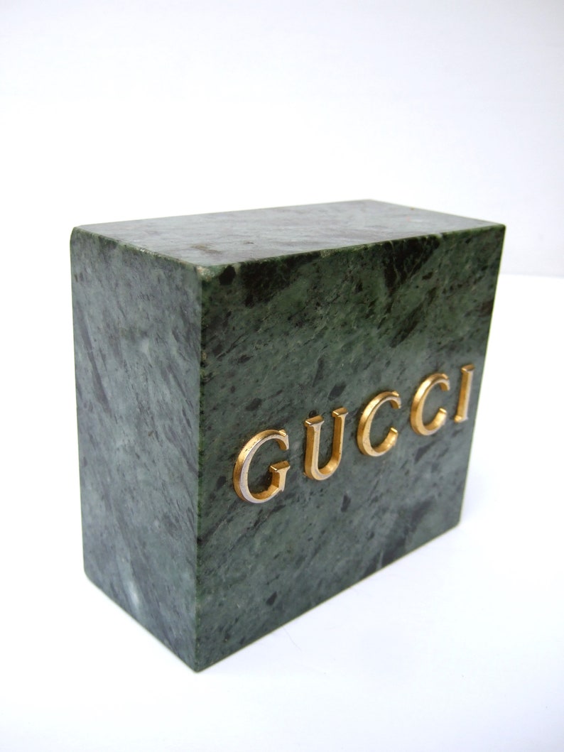 GUCCI Rare Green Marble Decorative Collectible Block C 1980s - Etsy