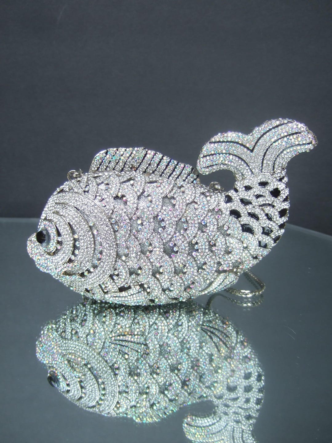 Opulent Crystal Encrusted Metal Fish Evening Bag - Etsy