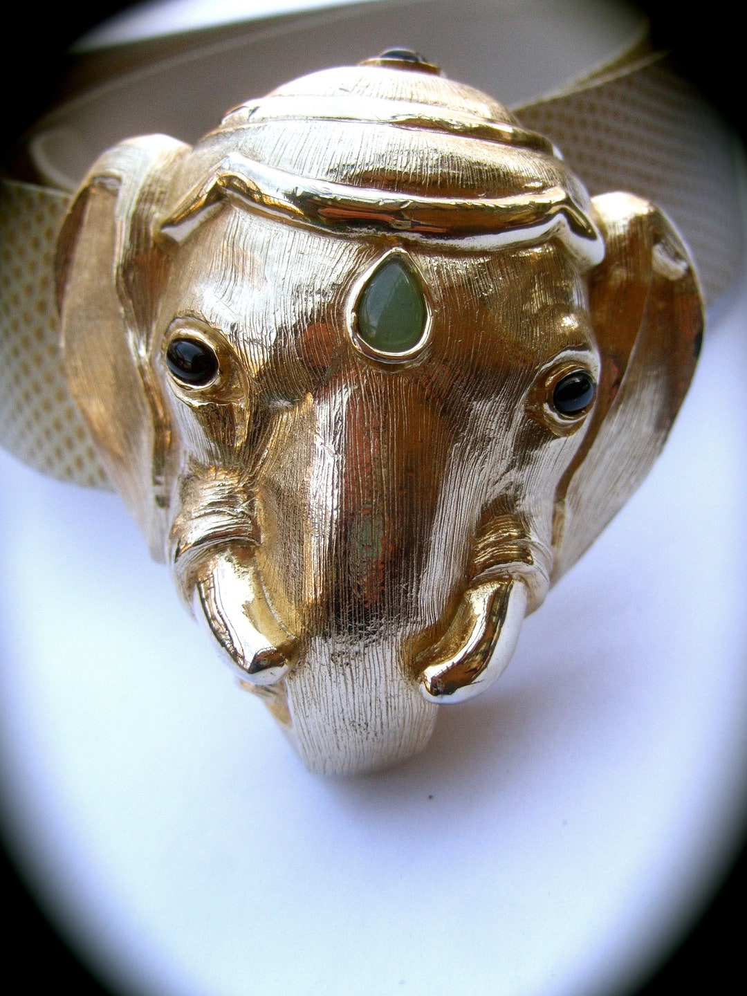 JUDITH LEIBER Jeweled Elephant Buckle Belt C 1980s - Etsy