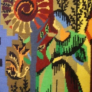 Exquisite Artisan Handmade Needlepoint Four Seasons Large Wall Mural in ...