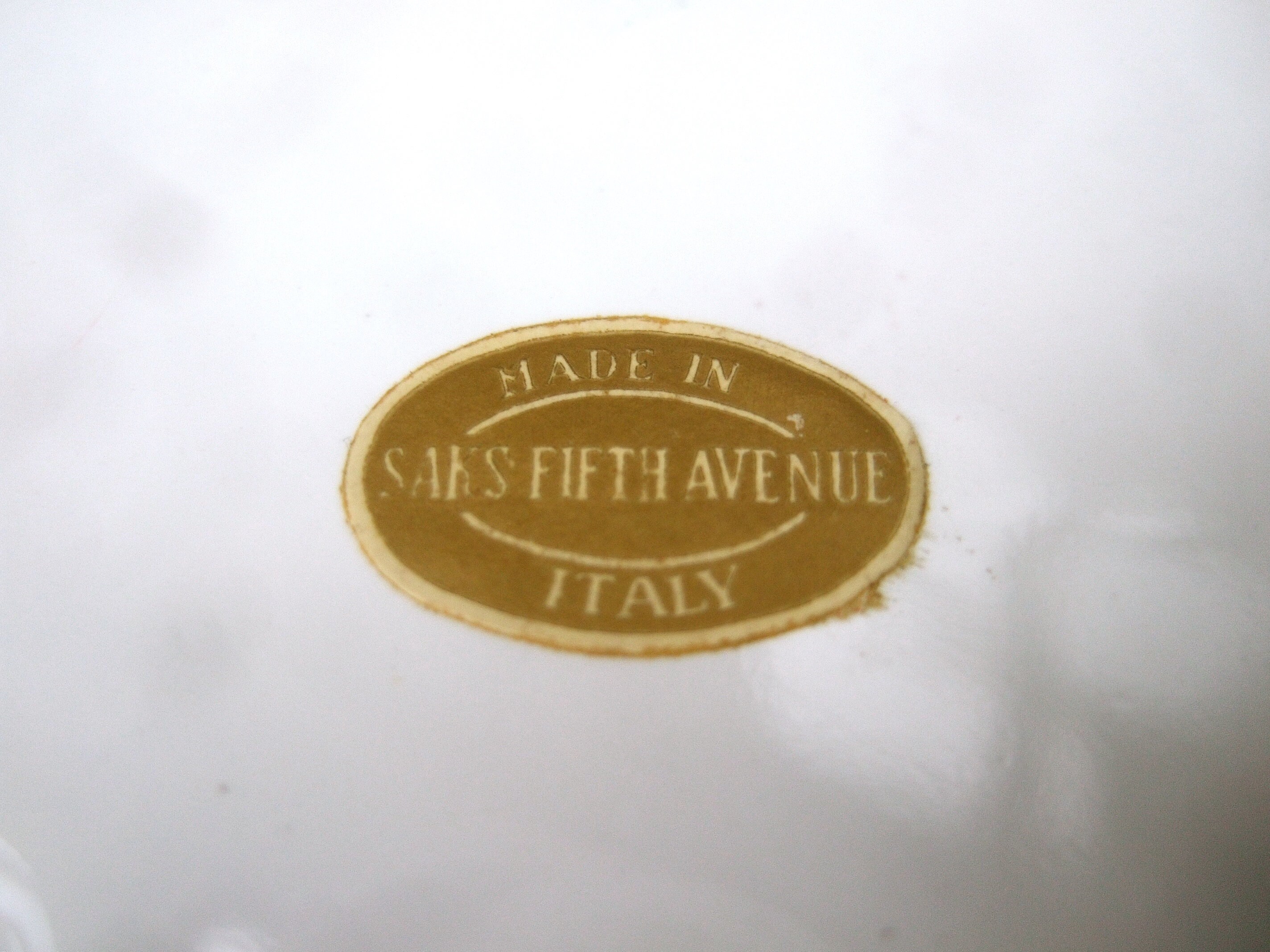 SAKS FIFTH AVENUE Italian Porcelain Ceramic Hand Painted Artisan ...