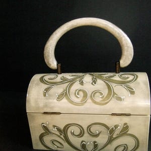 1970s Charming Handmade Wood Enamel Box Purse - Etsy
