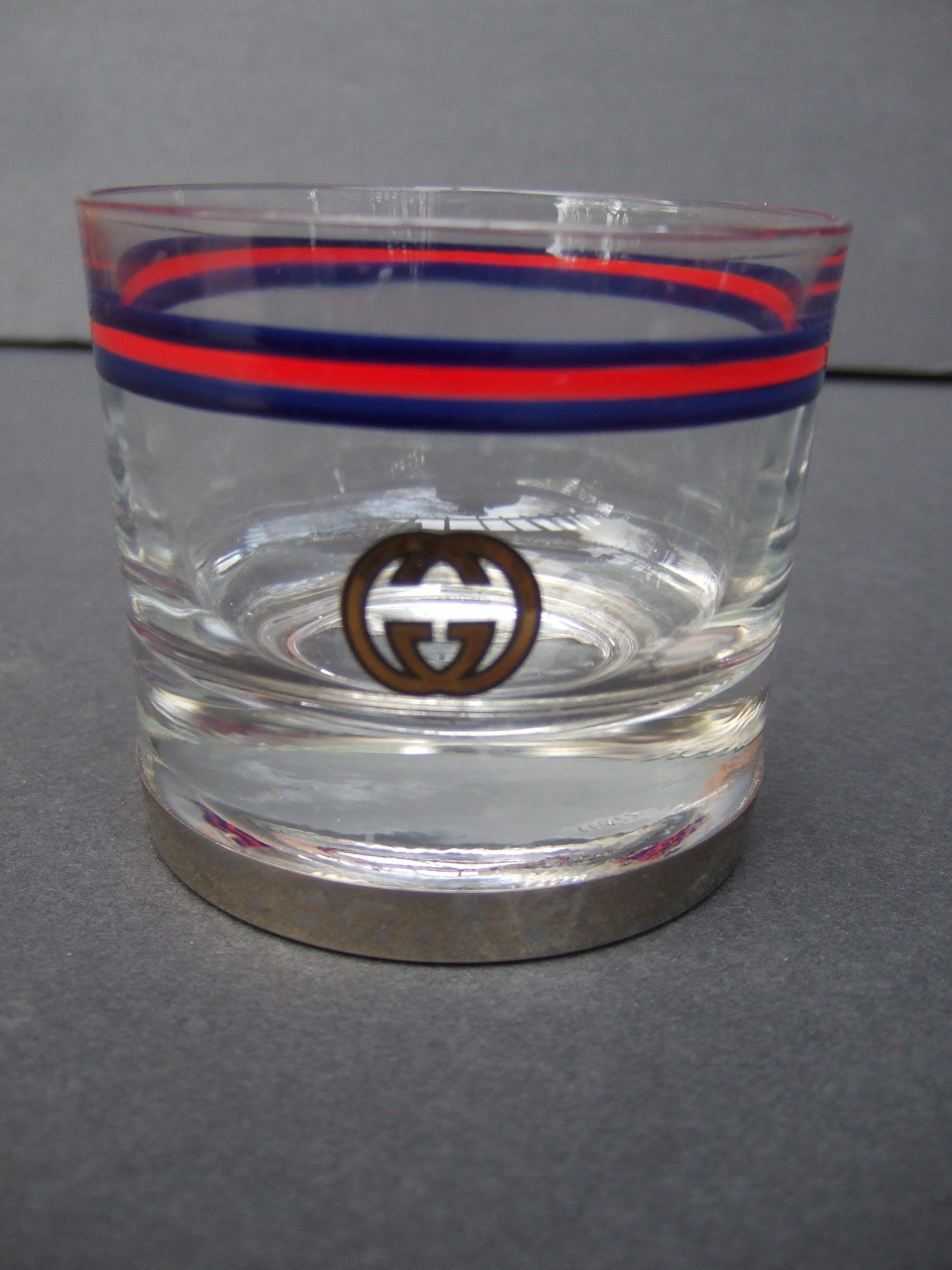 GUCCI Italy Red & Blue Striped Drink Glass C 1980s - Etsy GUCCI Italy Red & Blue Striped Drink Glass C 1980s - Etsy