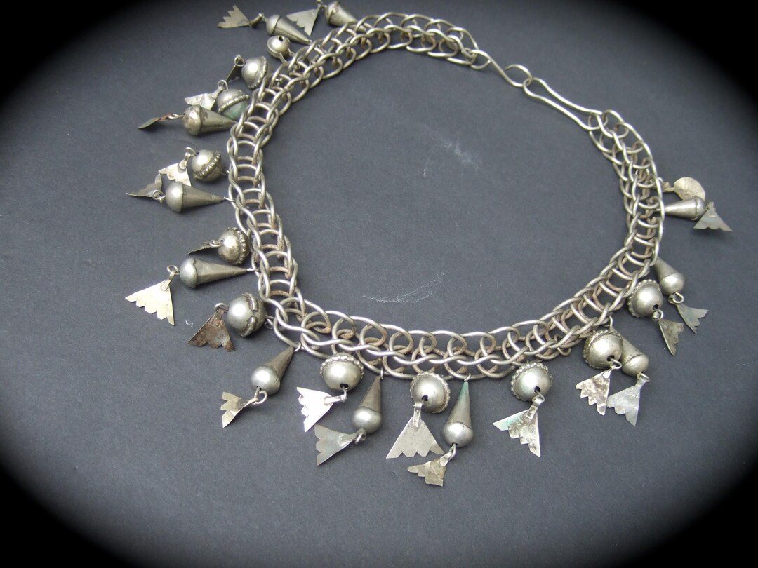 Dramatic Large Scale Pewter Tone Metal Heavy Handmade Chunky Charm ...
