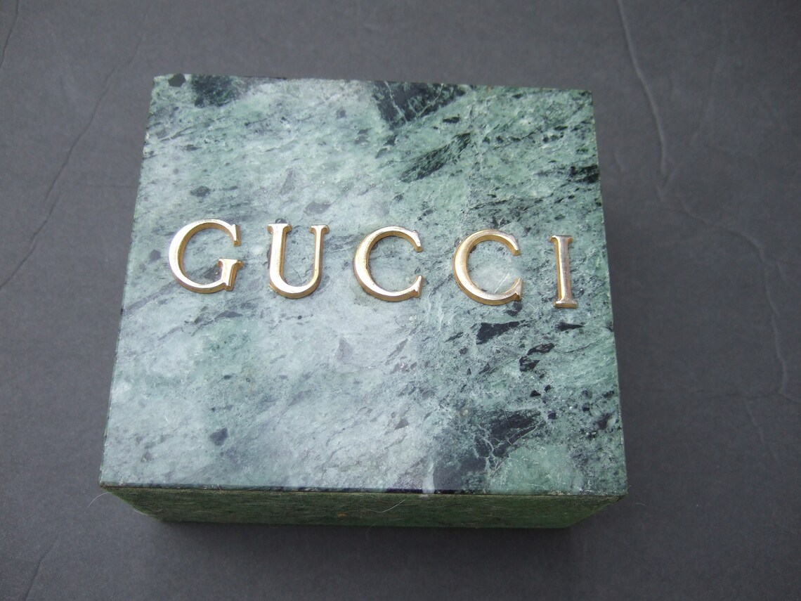 GUCCI Rare Green Marble Decorative Collectible Block C 1980s - Etsy