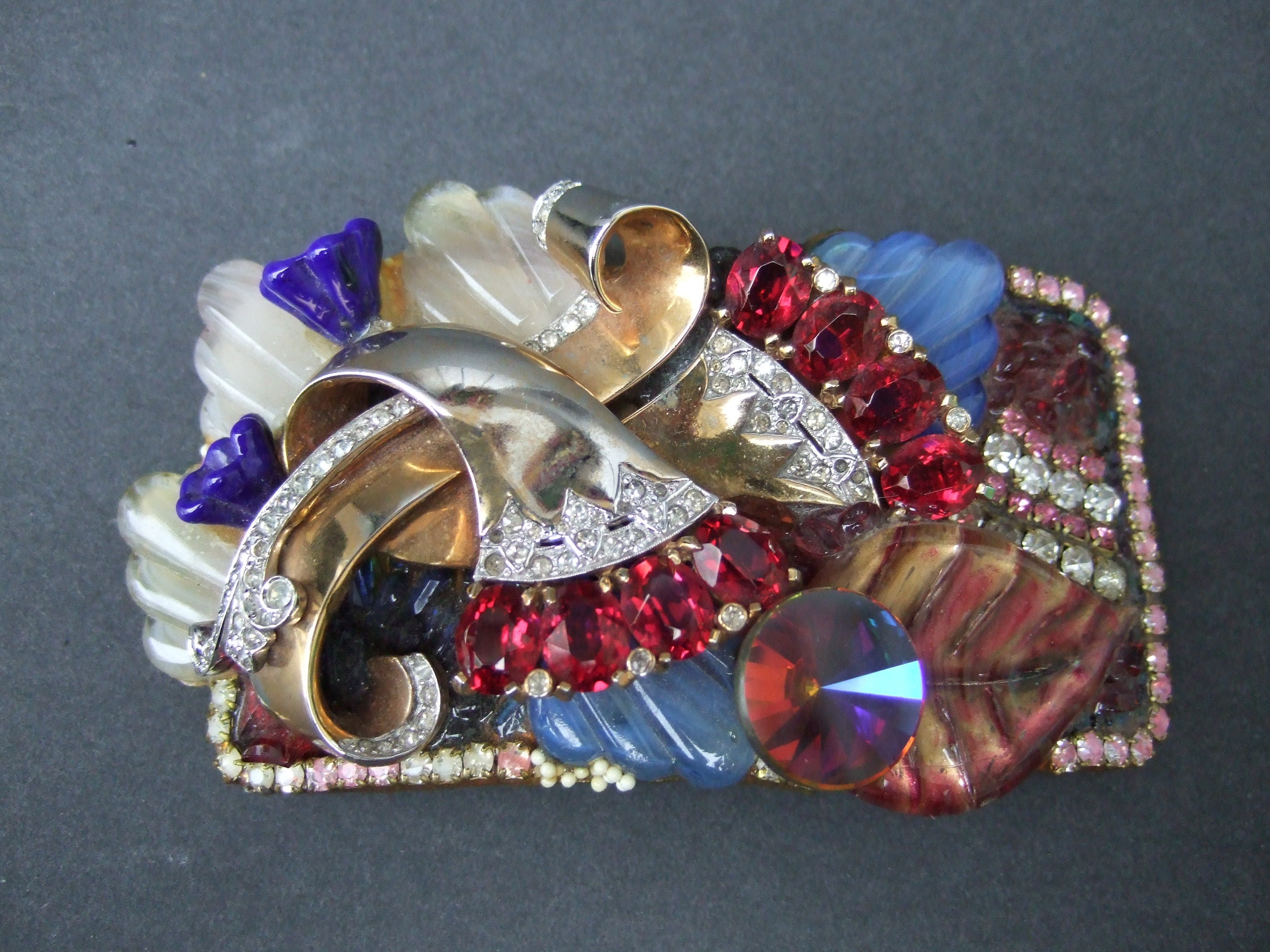 WENDY GILL Crystal Encrusted Artisan Repurposed Belt Buckle C - Etsy