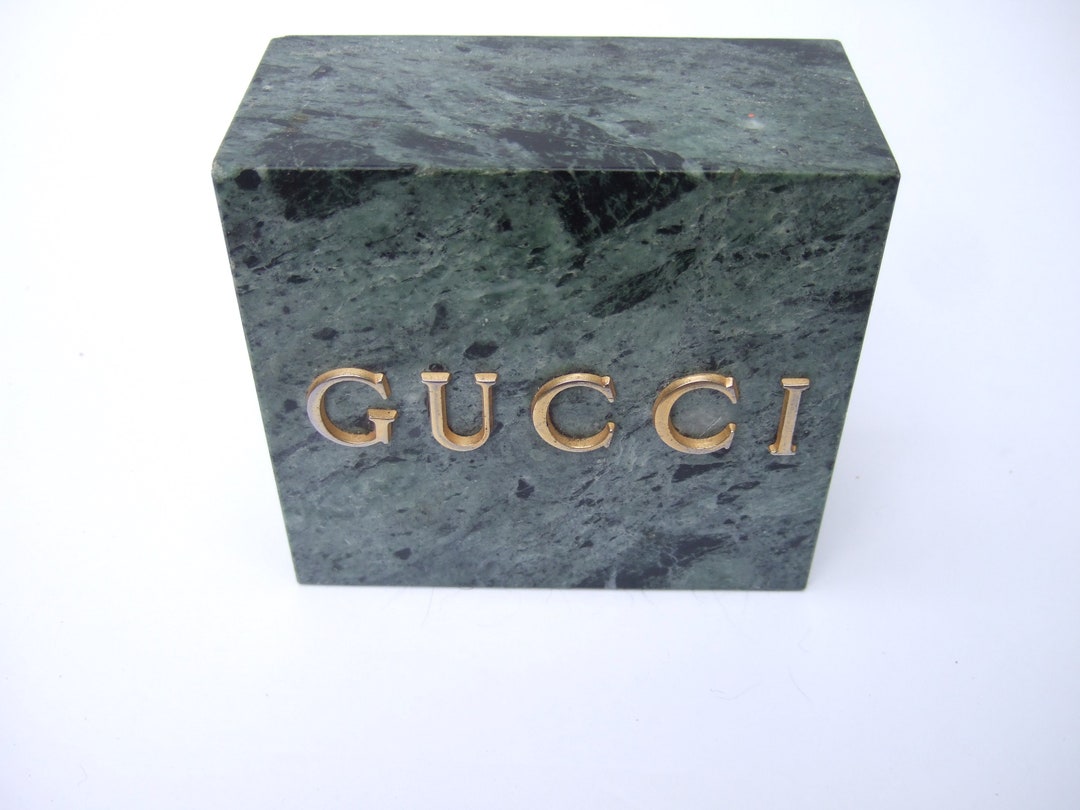 GUCCI Rare Green Marble Decorative Collectible Block C 1980s - Etsy