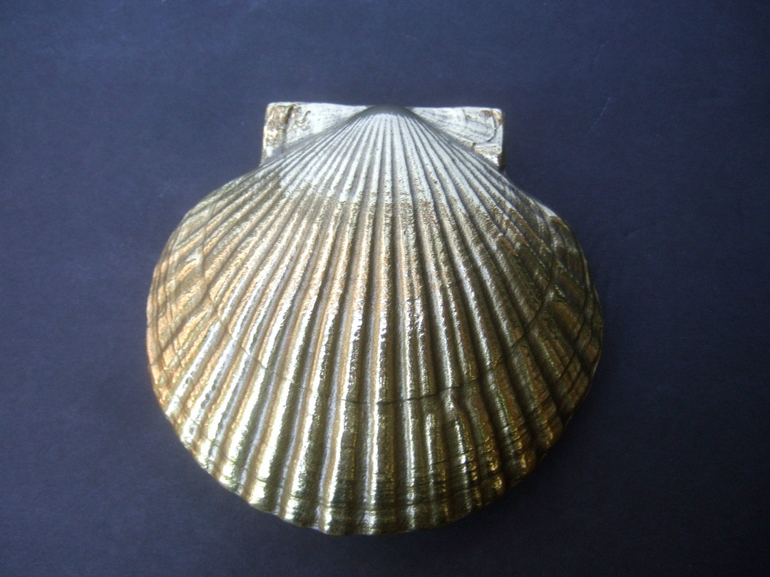 Ornate Large Brass Metal Scallop Shell Designer Door Knocker C 1997 - Etsy