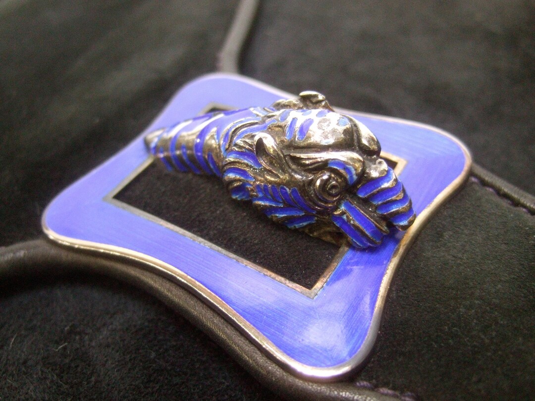 GUCCI Sterling Silver Tiger Emblem Black Suede Shoulder Bag C 1970s - Etsy