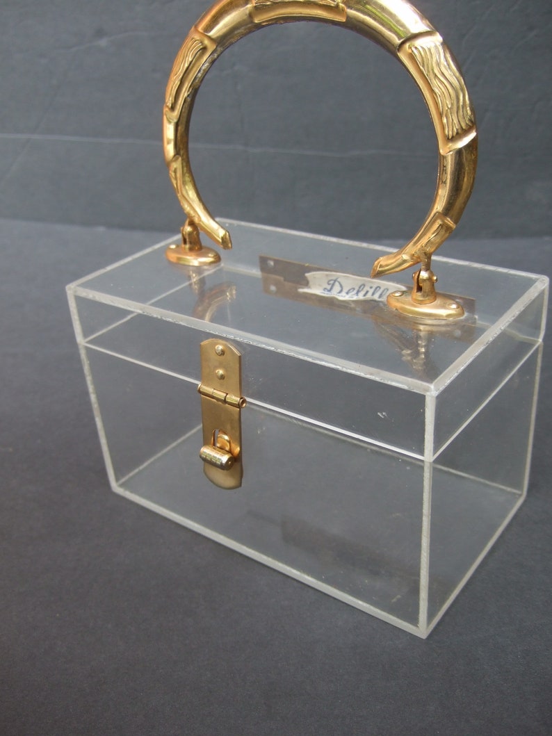 Sleek Mod Clear Acrylic Lucite Small Box Purse Handbag C 1970 - Etsy