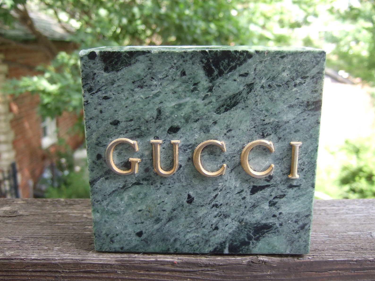 GUCCI Rare Green Marble Decorative Collectible Block C 1980s - Etsy