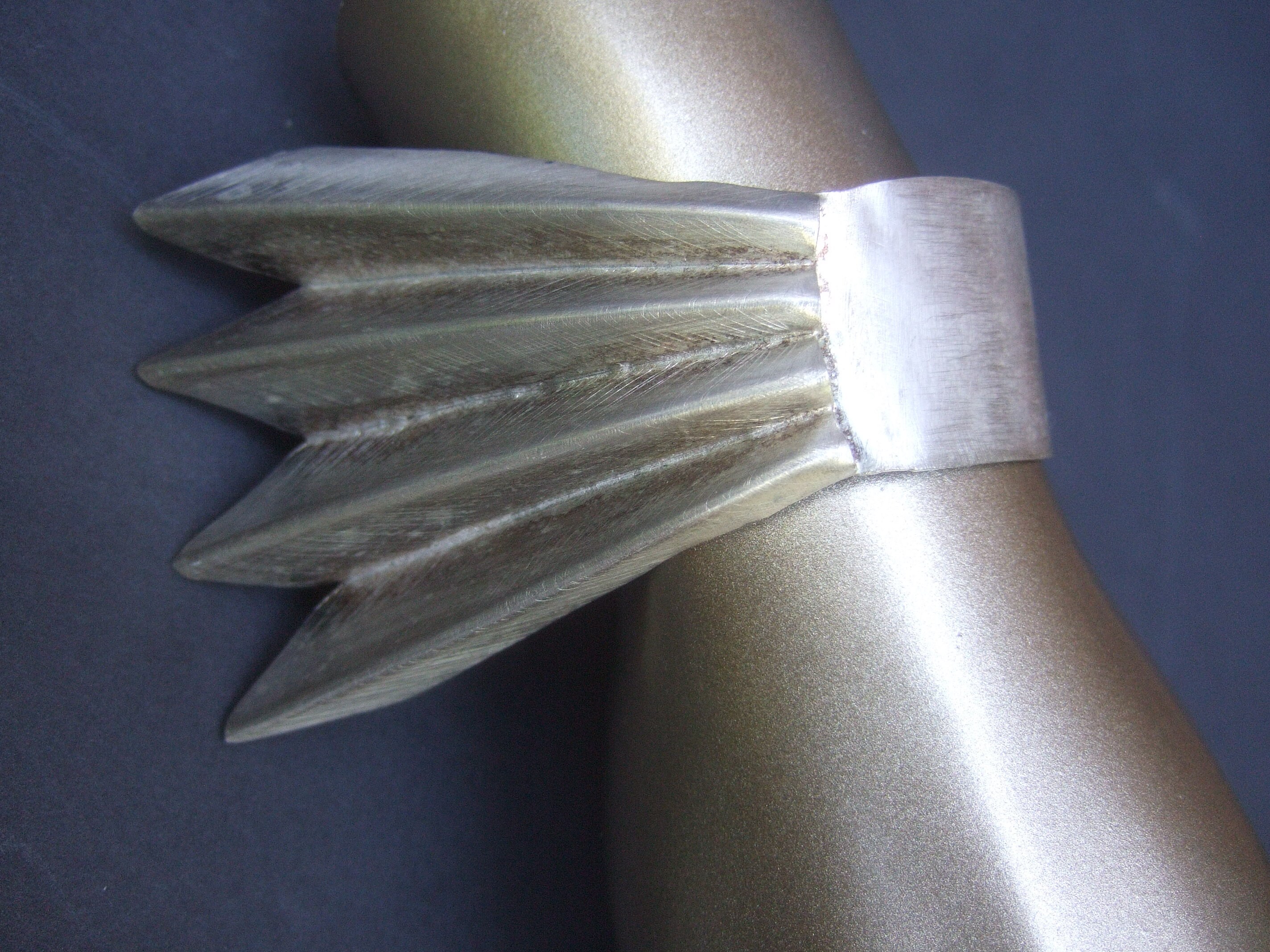 Avant-garde Sterling Silver Futuristic Artisan Cuff Wide - Etsy