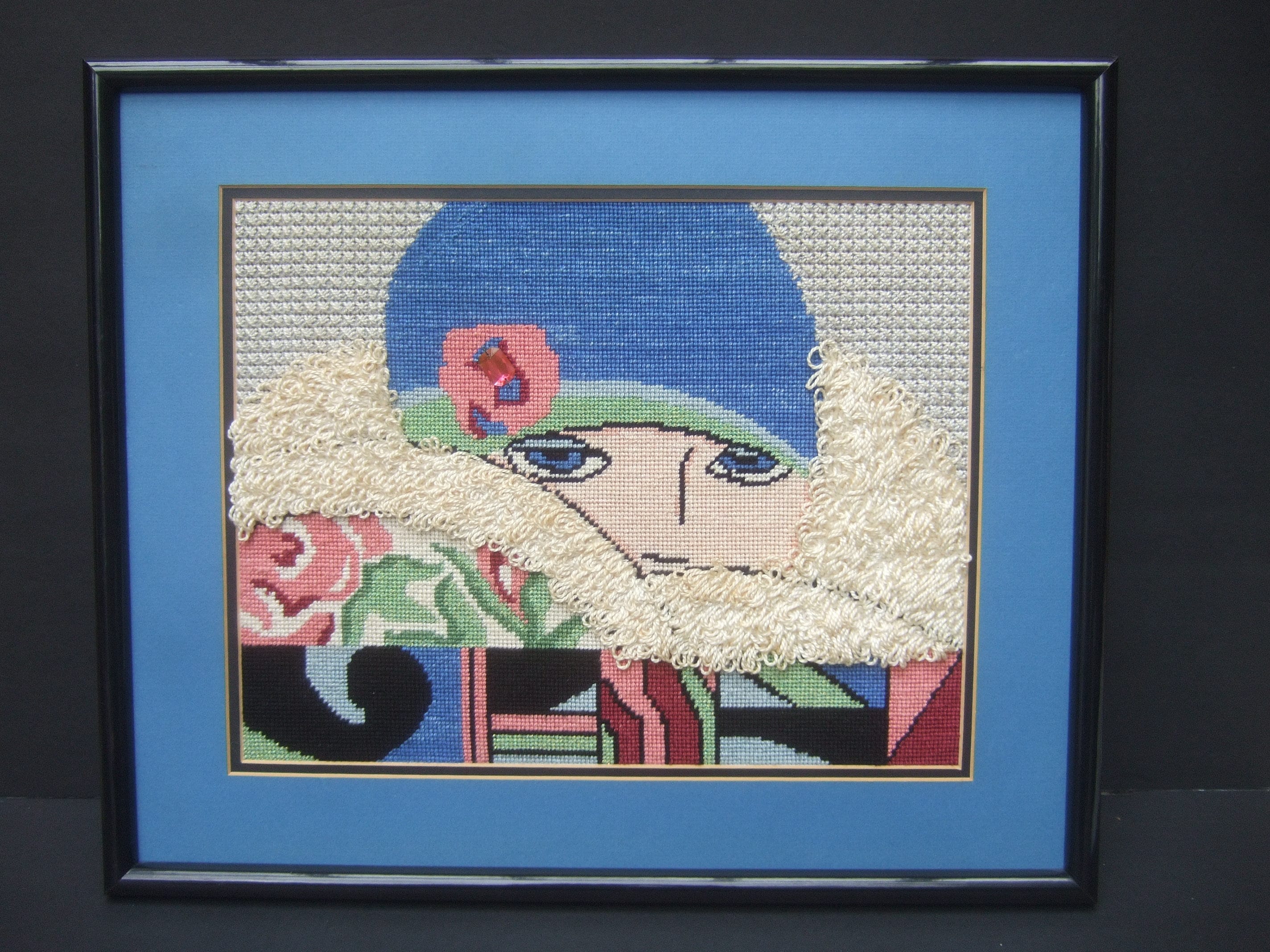 1970s Artisan Needlepoint Art Deco Inspired Framed Wall Hanging - Etsy