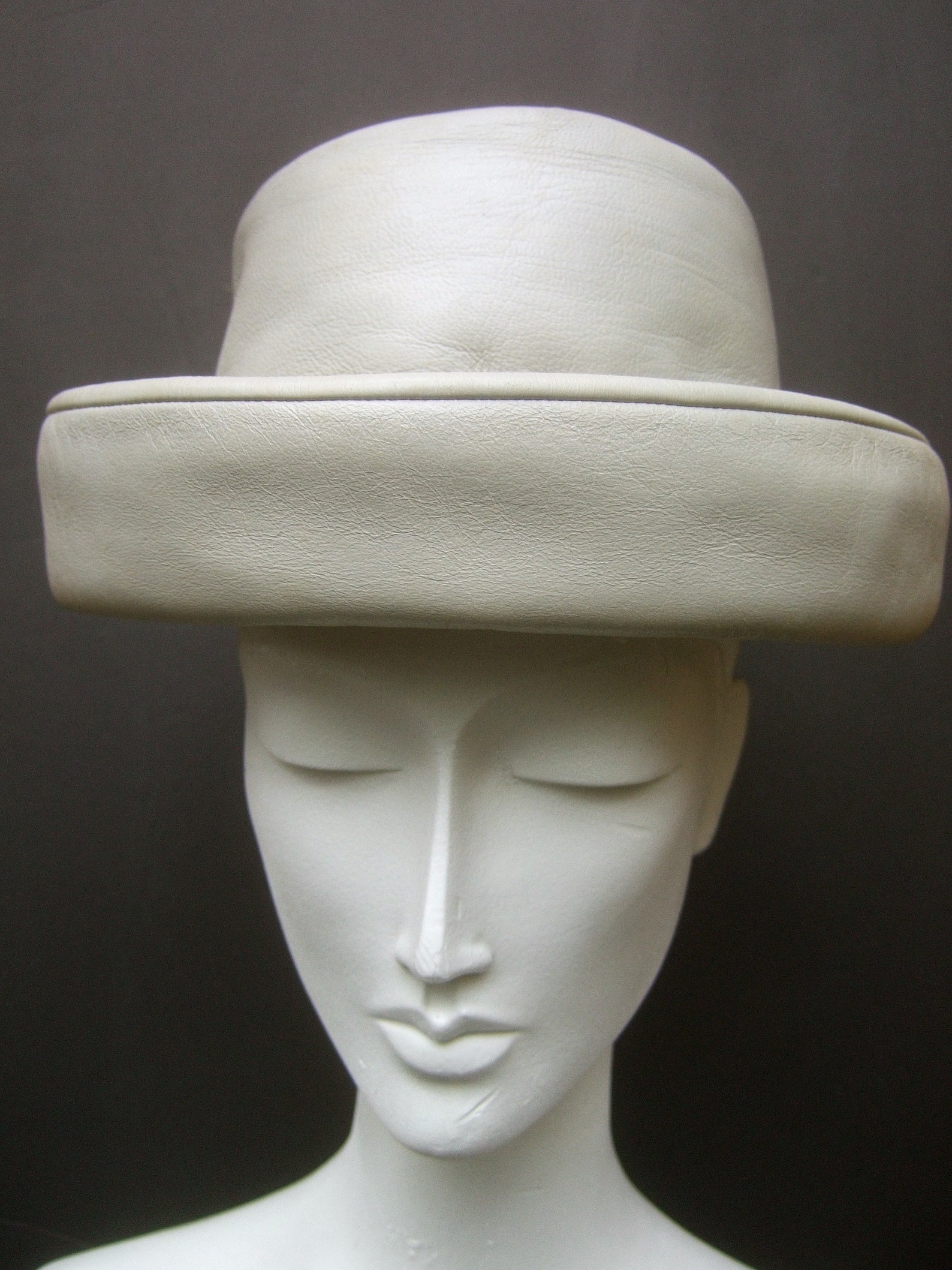 YVES SAINT LAURENT Chic Leather Ribbon Trim Hat C 1970 - Etsy