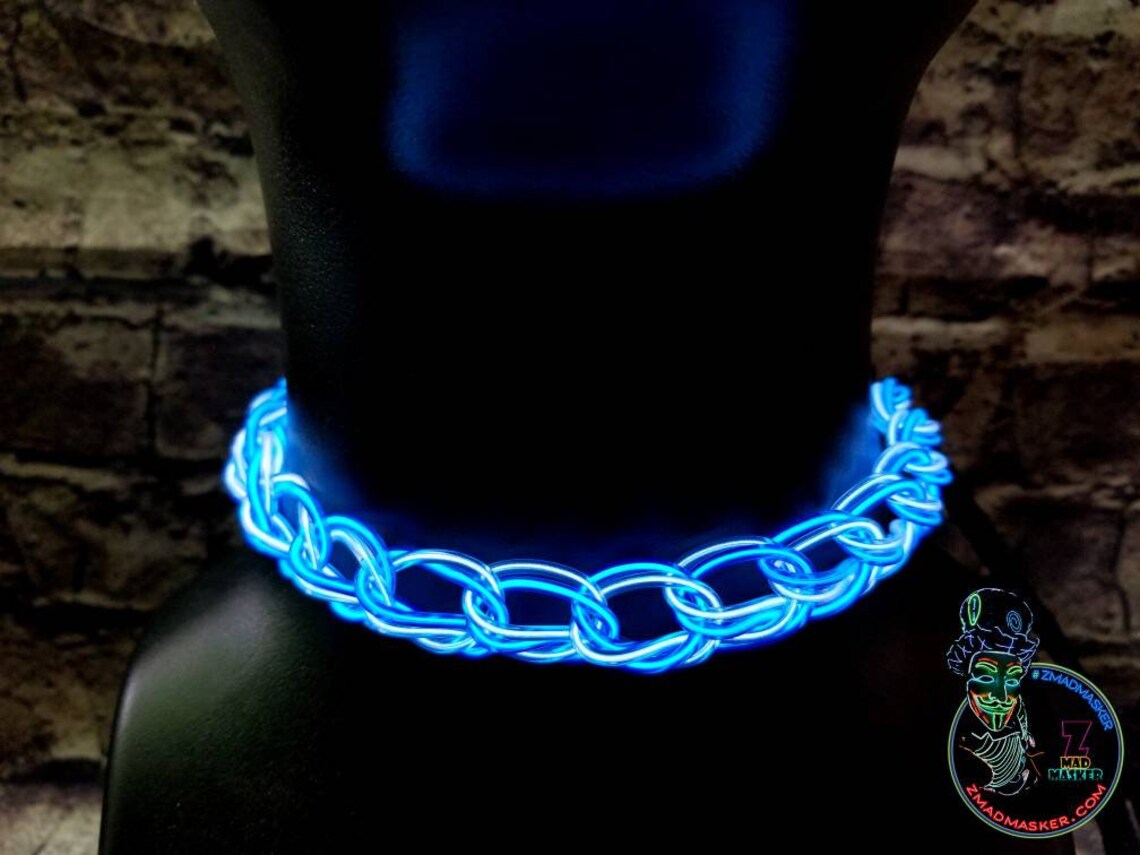 Light-up Glow Choker ™ handmade EL Wire - Etsy