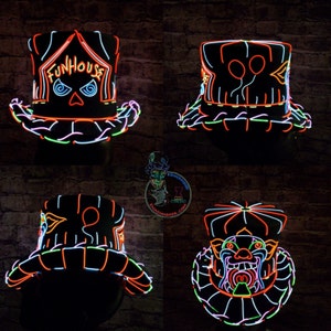 Tea Party Top Hat -custom Handmade Neon Hats,el Wire,light Up,mad ...