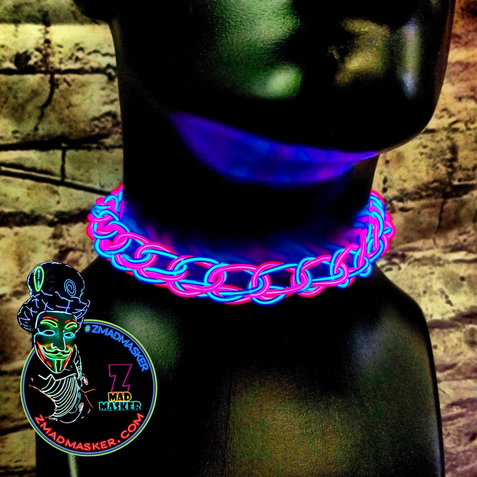 Light-up Glow Choker ™ handmade EL Wire - Etsy