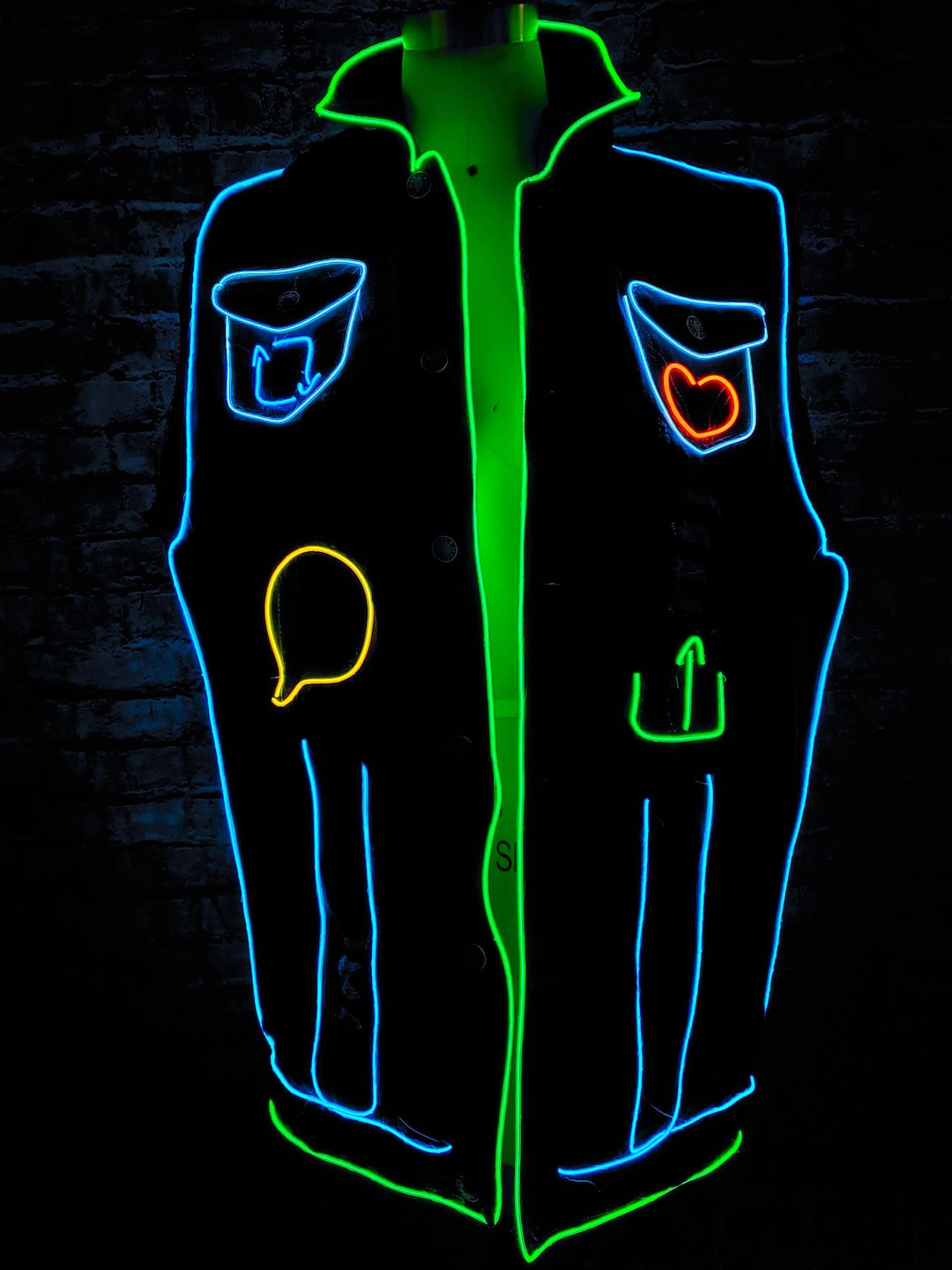 Custom Light up Apparel – Handmade EL Wire Glow Clothing | LED Festival ...