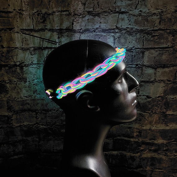 Rainbow Glow Headband ™handmade Light up EL - Etsy