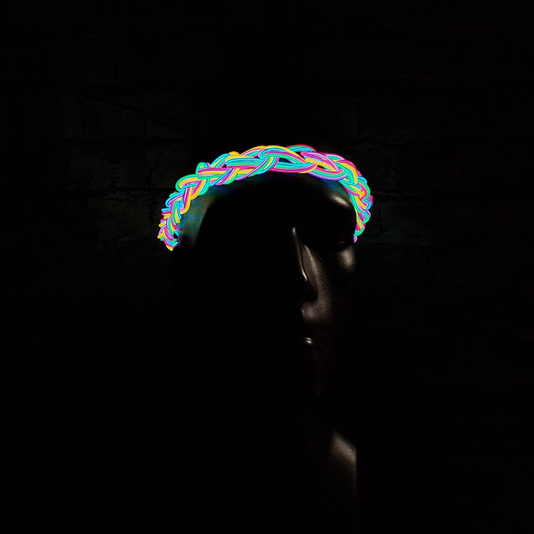 Rainbow Glow Headband ™handmade Light up EL - Etsy
