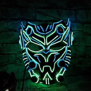 Cyborg SHOGUN Mask ~ Light Up,samurai,sculpted,resin,el Wire,painted ...