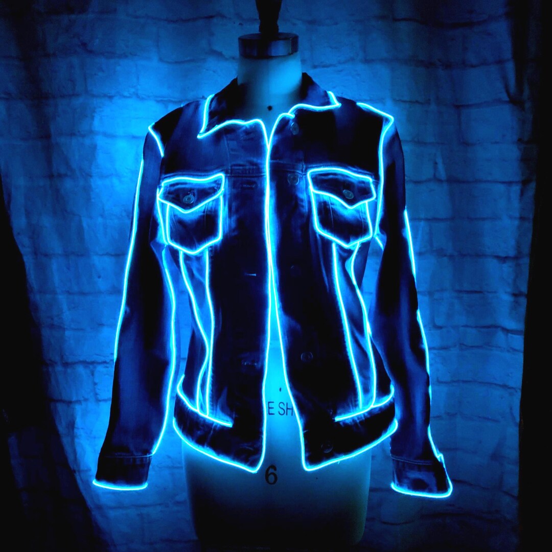Custom Light up Jackets – Handmade EL Wire Glow Clothing | LED Festival ...